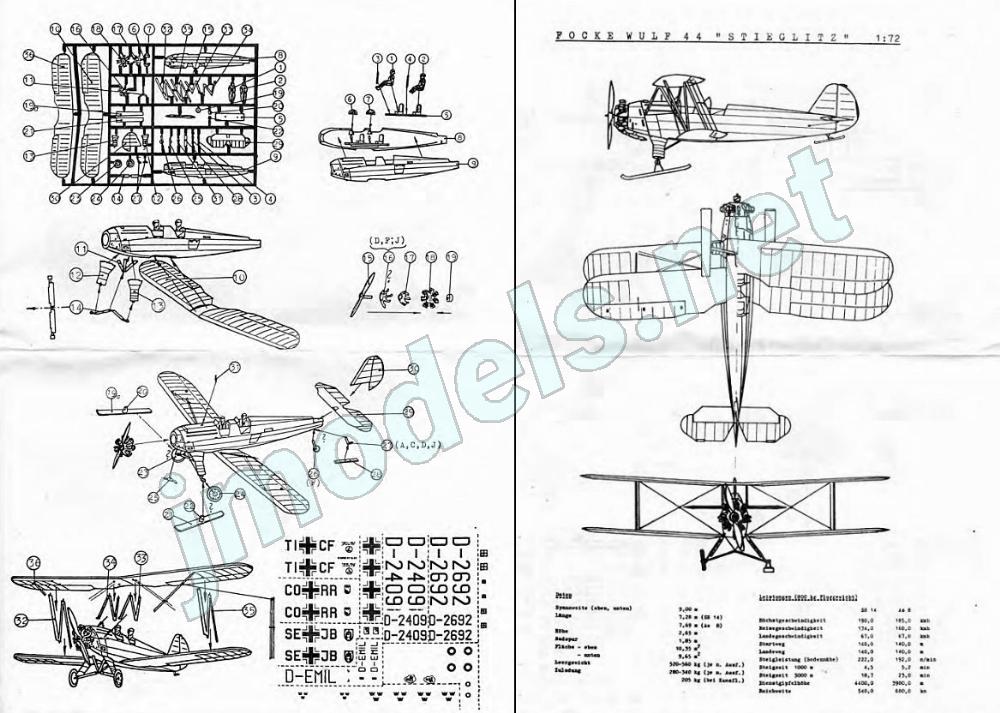 Focke Wulf Fw 44 «Stieglitz» [Huma Modell 1/72] – jmodels.net