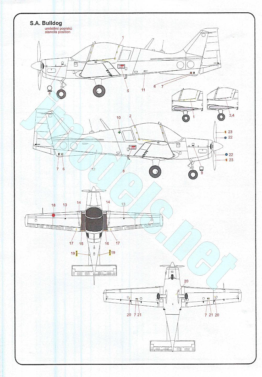 S. A. Bulldog T.1 «RAF» [Kovozávody Prostějov 1/72] – jmodels.net
