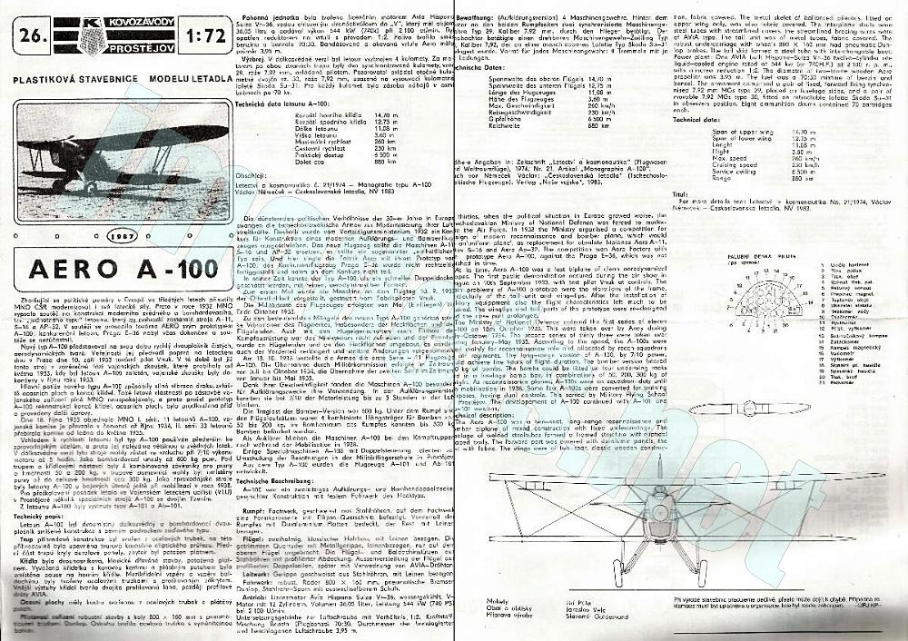 Aero A.100 [KP 1/72] – jmodels.net