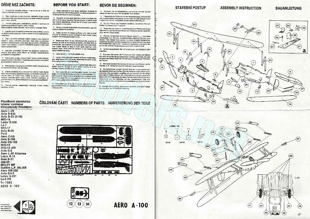 Aero A.100 [KP 1/72] – jmodels.net