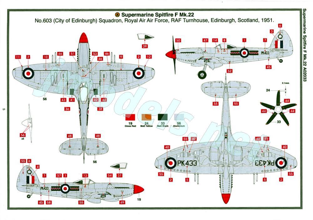 Supermarine Spitfire F Mk. 22 [Airfix 1/72] – jmodels.net